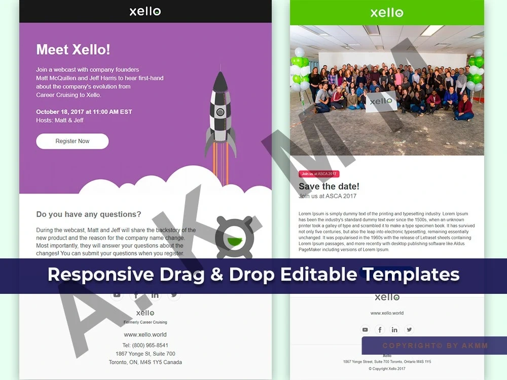 A Marketo drag & drop editable responsive email newsletter template ...