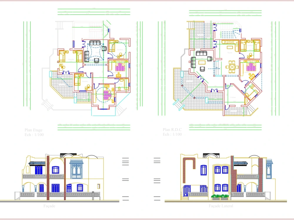 Excellent 2d drawings, floor plans and detailed drawings using Autocad ...
