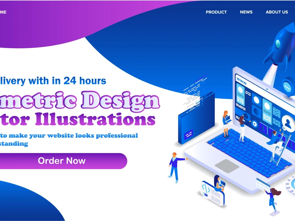 Modern 3d Isometric vector illustration | Upwork