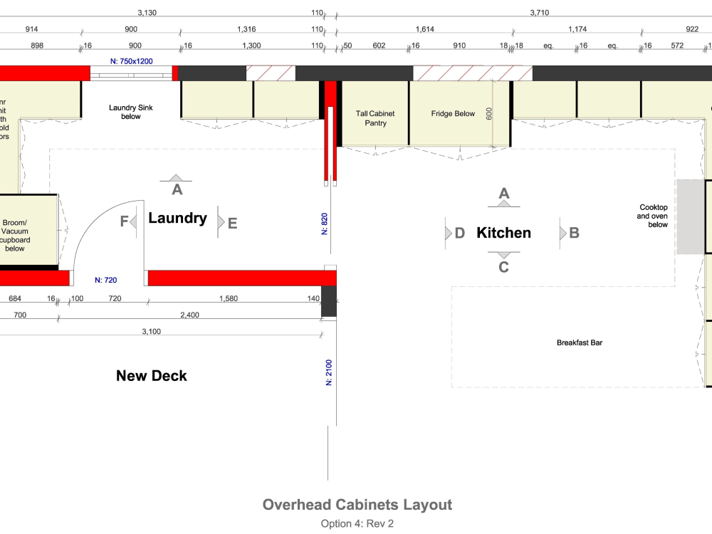 A complete set of 2D CAD drawings for your Kitchen | Upwork