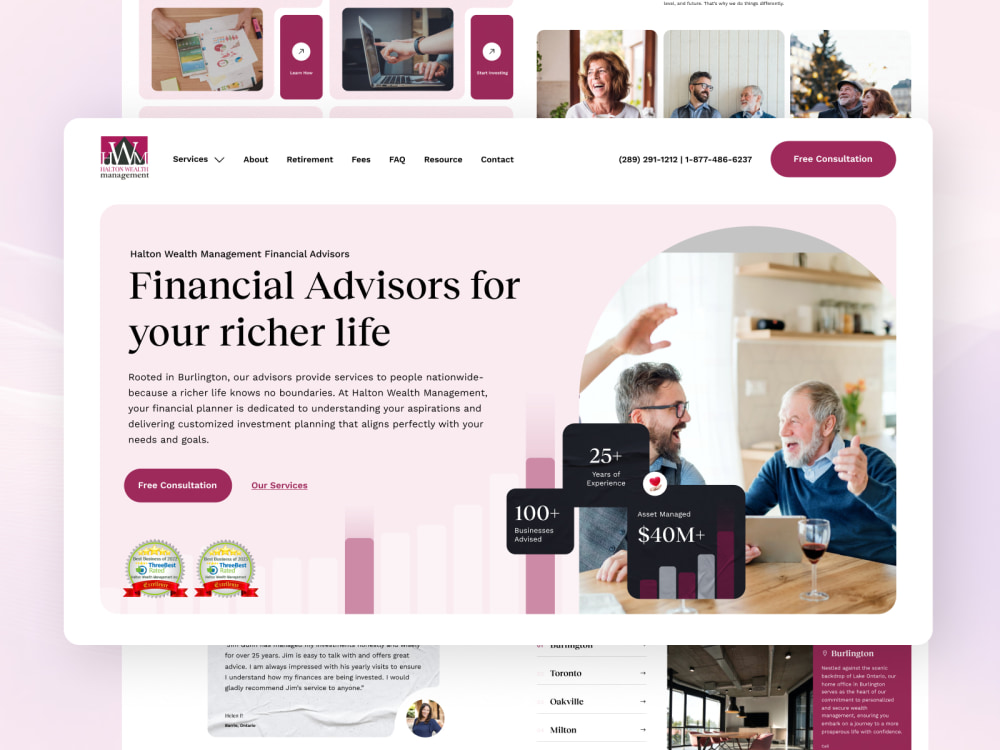 A visually appealling web design | Upwork