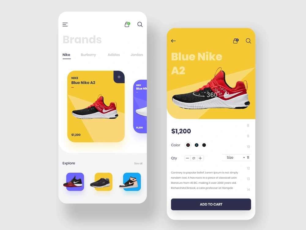 A Clean and Modern Mobile app UI/UX Design | Upwork