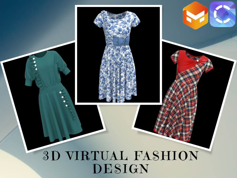 3d fashion clothes made with clo3d and Marvelous designer software ...