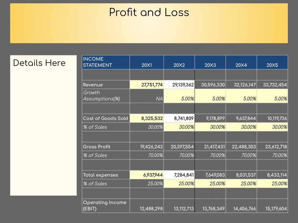 3 statement - 5 year financial forecast template | Upwork