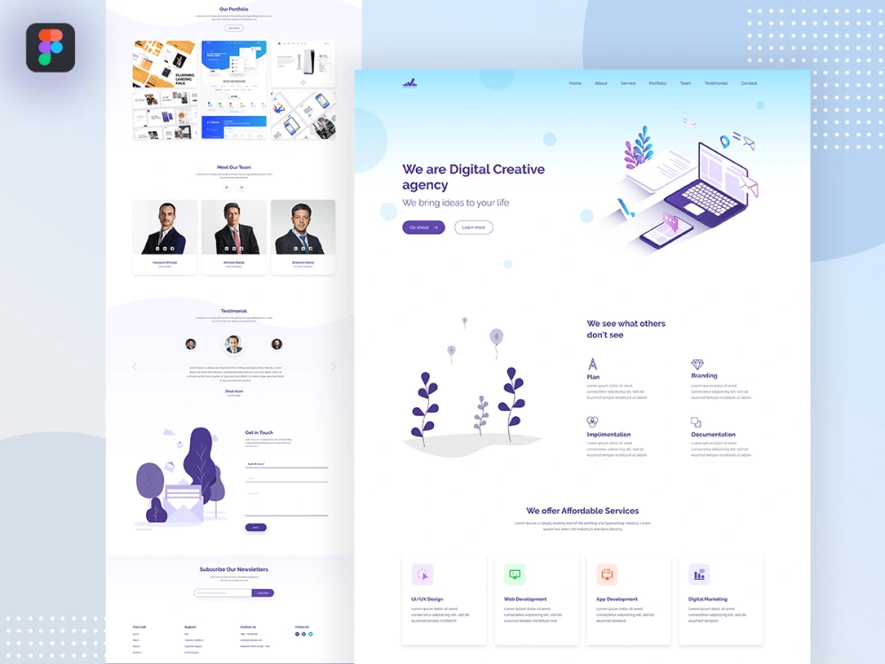 Awesome Web template or Landing page UI/UX Design | Upwork