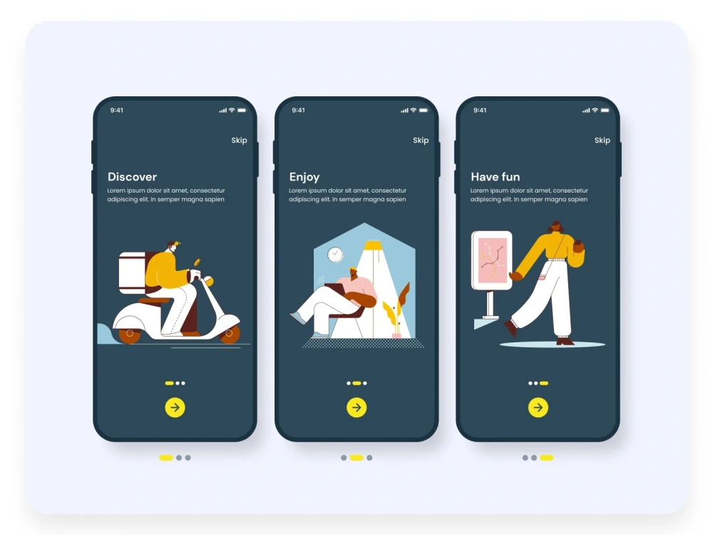 Clickable mobile application UI/UX design IOS & Android | Wireframes ...