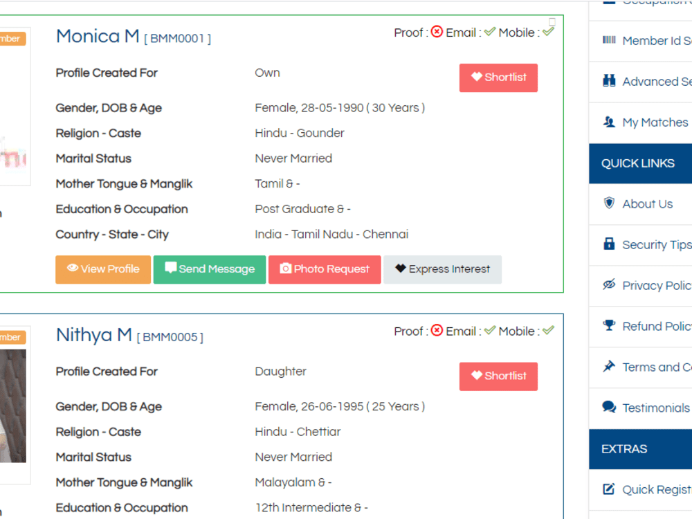 A Matrimonial Website Script with Source Code | Upwork