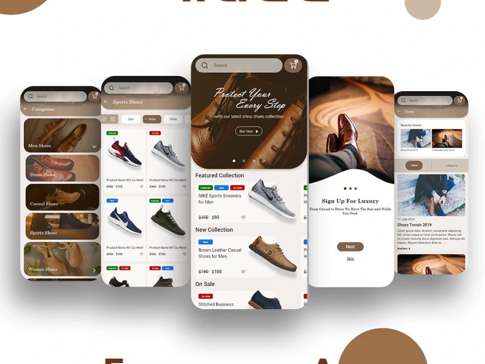 A modern and pixel perfect app ui ux design in XD or Figma | Upwork