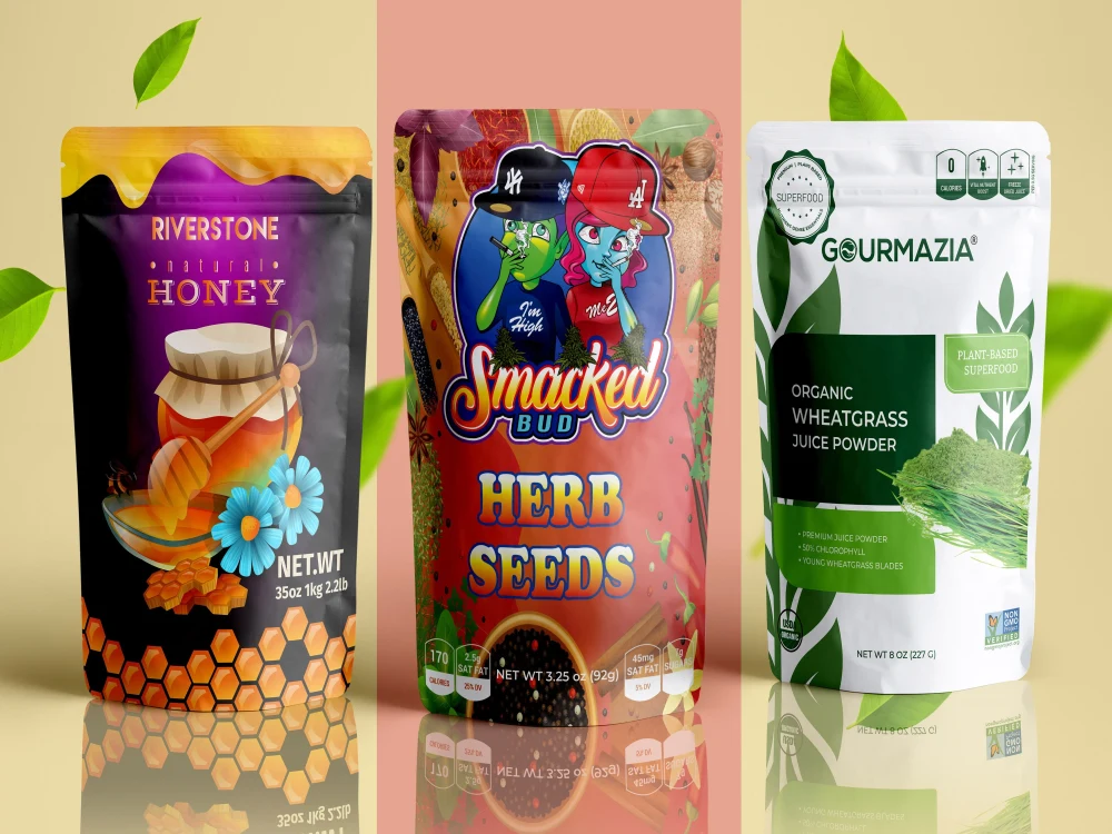 Organic product packaging, pouch bag, food packaging, and label design ...