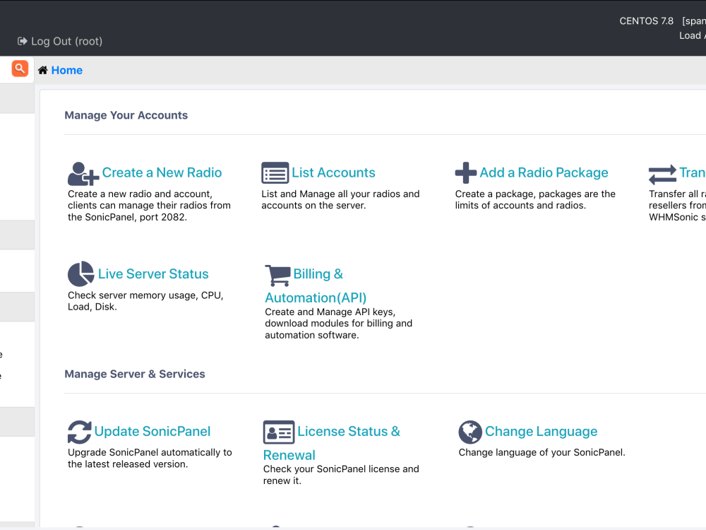 Install and setup the SonicPanel Panel server ready for Streaming Radio ...