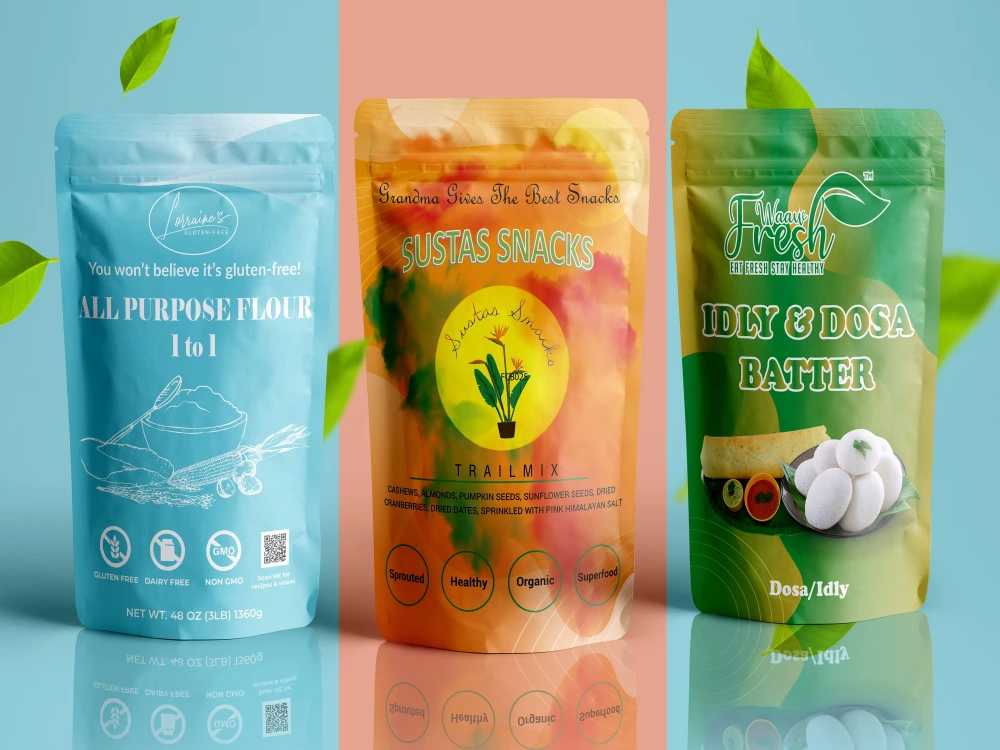Organic product packaging, pouch bag, food packaging, and label design ...
