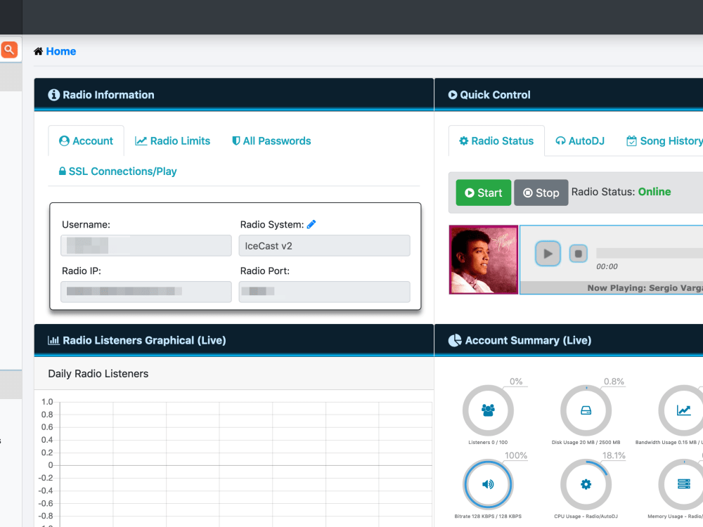 Install and setup the SonicPanel Panel server ready for Streaming Radio ...