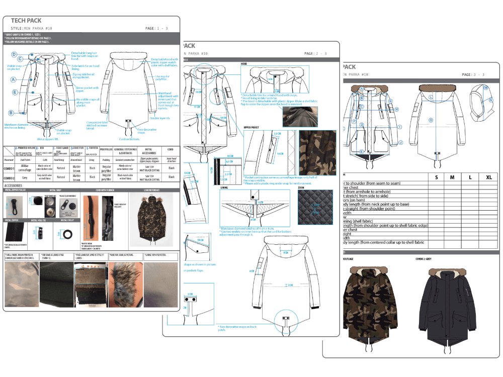 A detailed fashion tech pack for manufacturer | Upwork