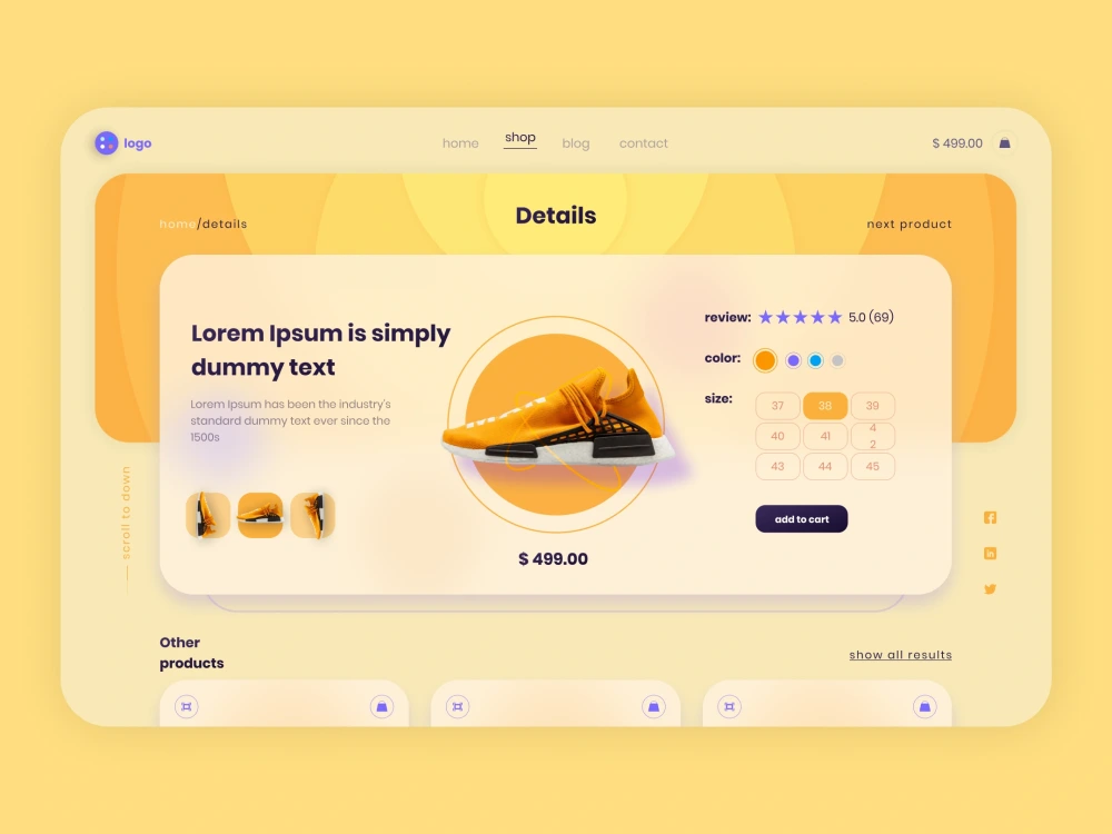 Stylish modern interface design | Upwork
