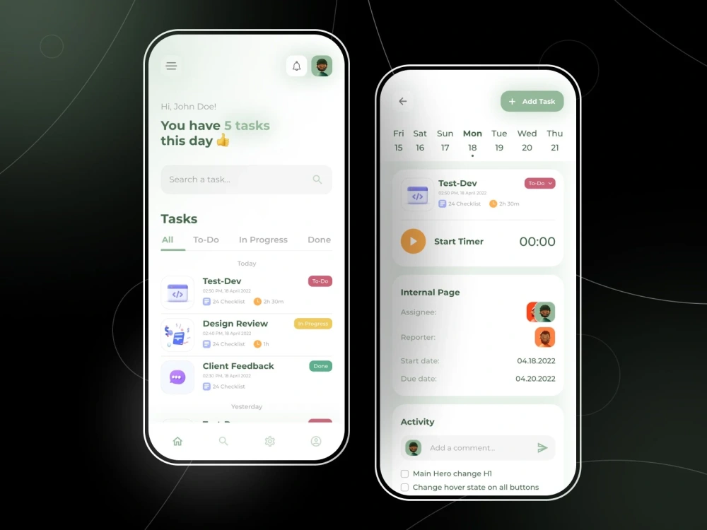 Stylish modern interface design | Upwork