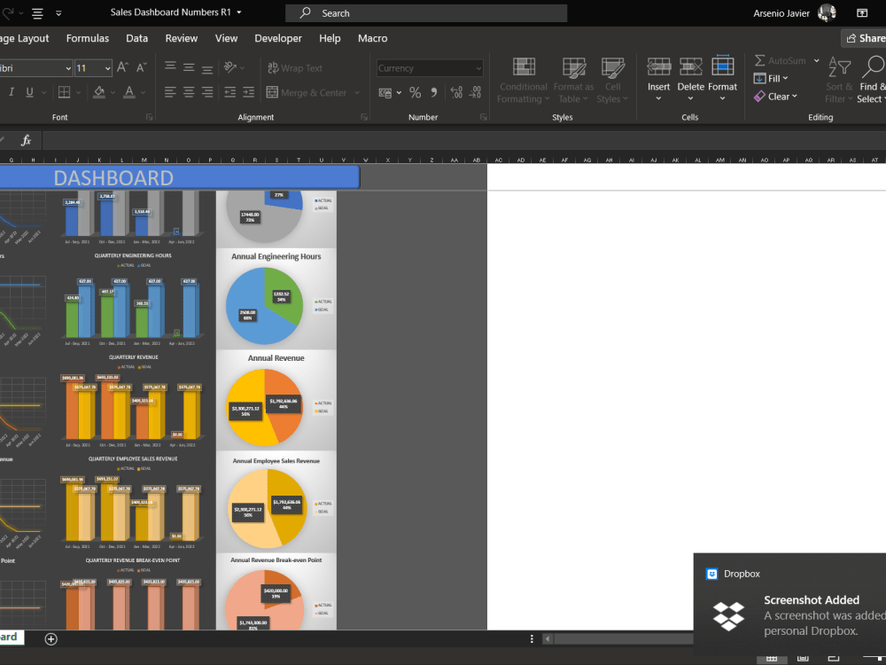 A fully dynamic Excel Template | Upwork