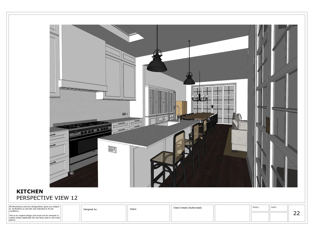 Interior Design drawing docket for your project | Upwork