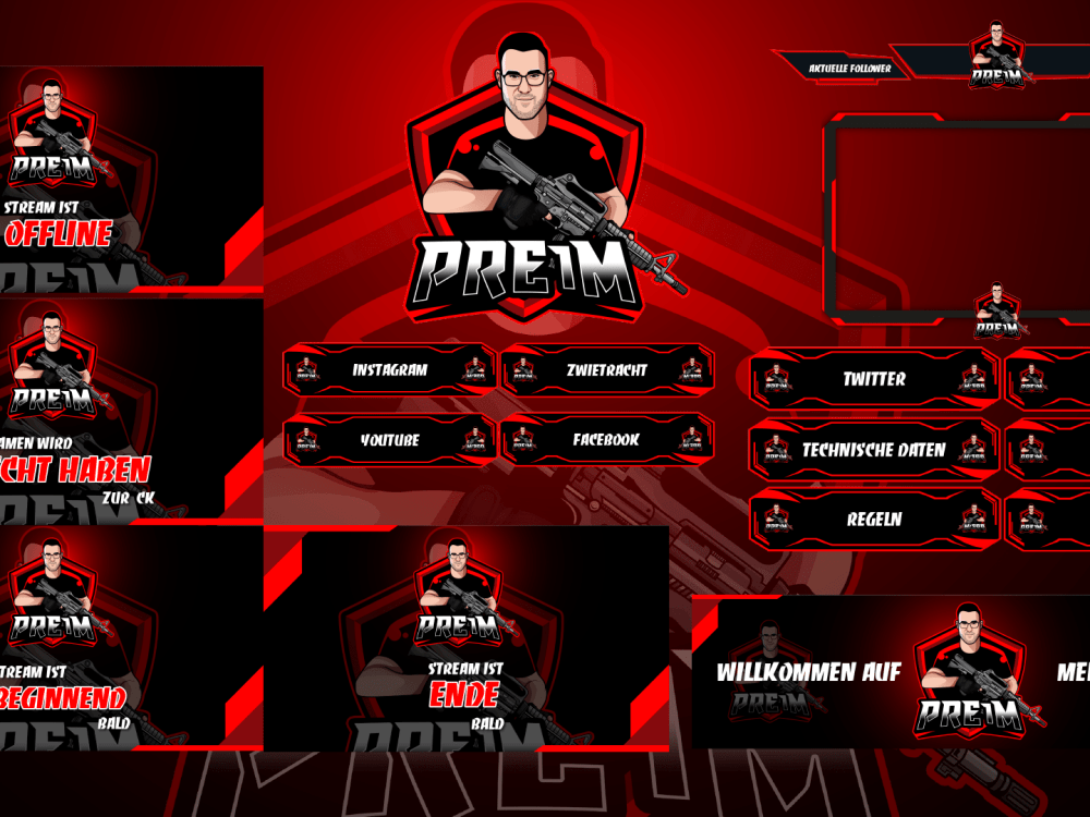 Amazing twitch emotes and stream overlay package | Upwork