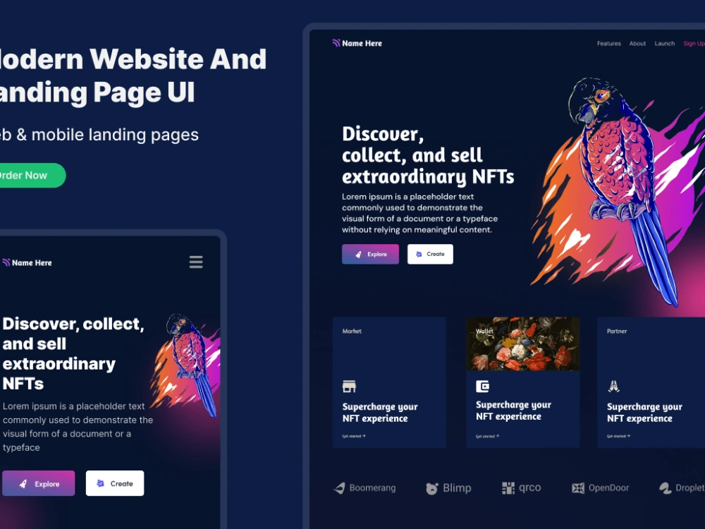 A clean, modern, and functional landing page Design | Upwork