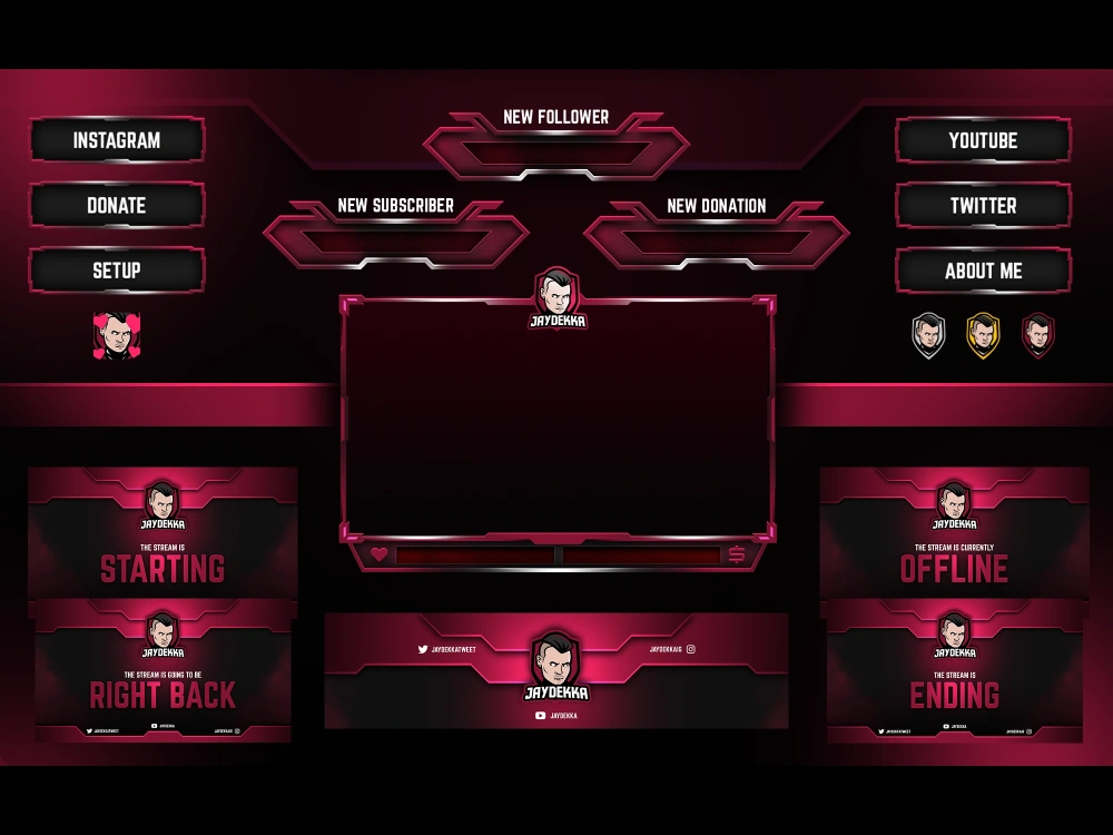 A unique stream overlay design | Upwork