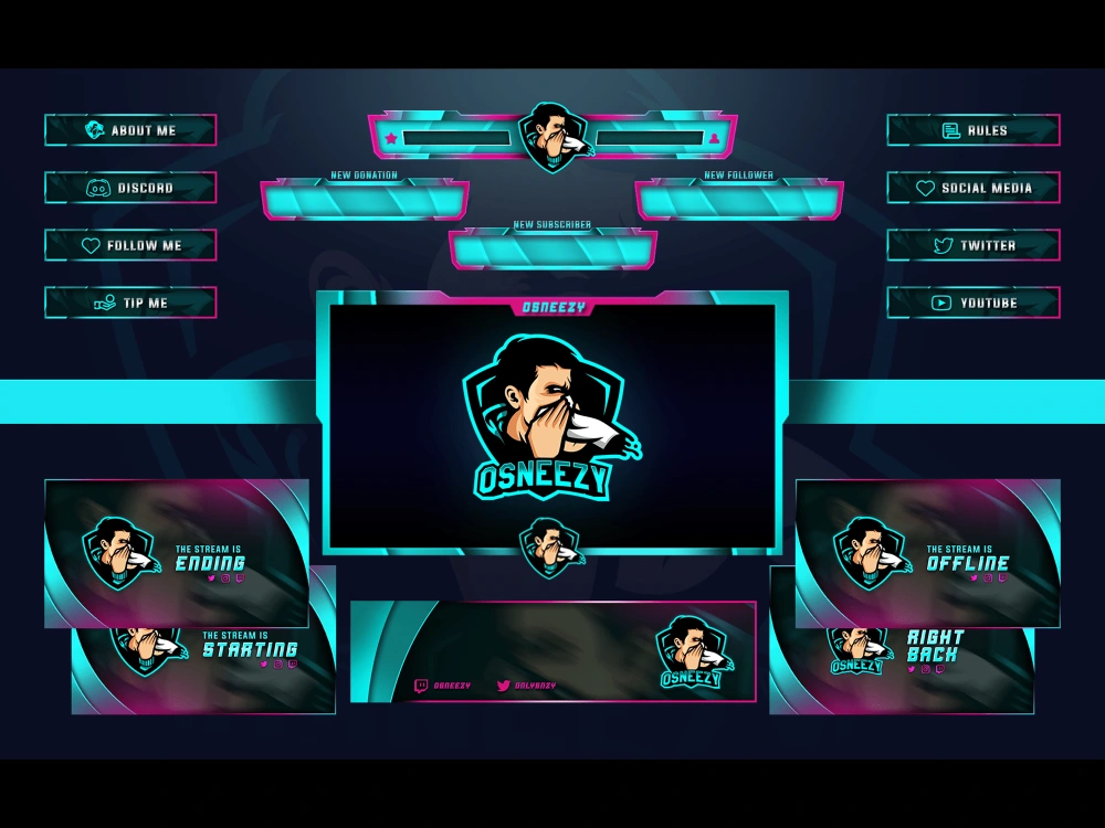 A unique stream overlay design | Upwork