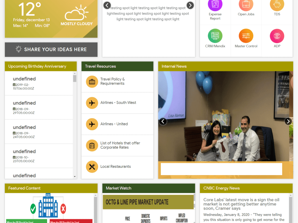 A responsive Intranet design and development for SharePoint modern ...