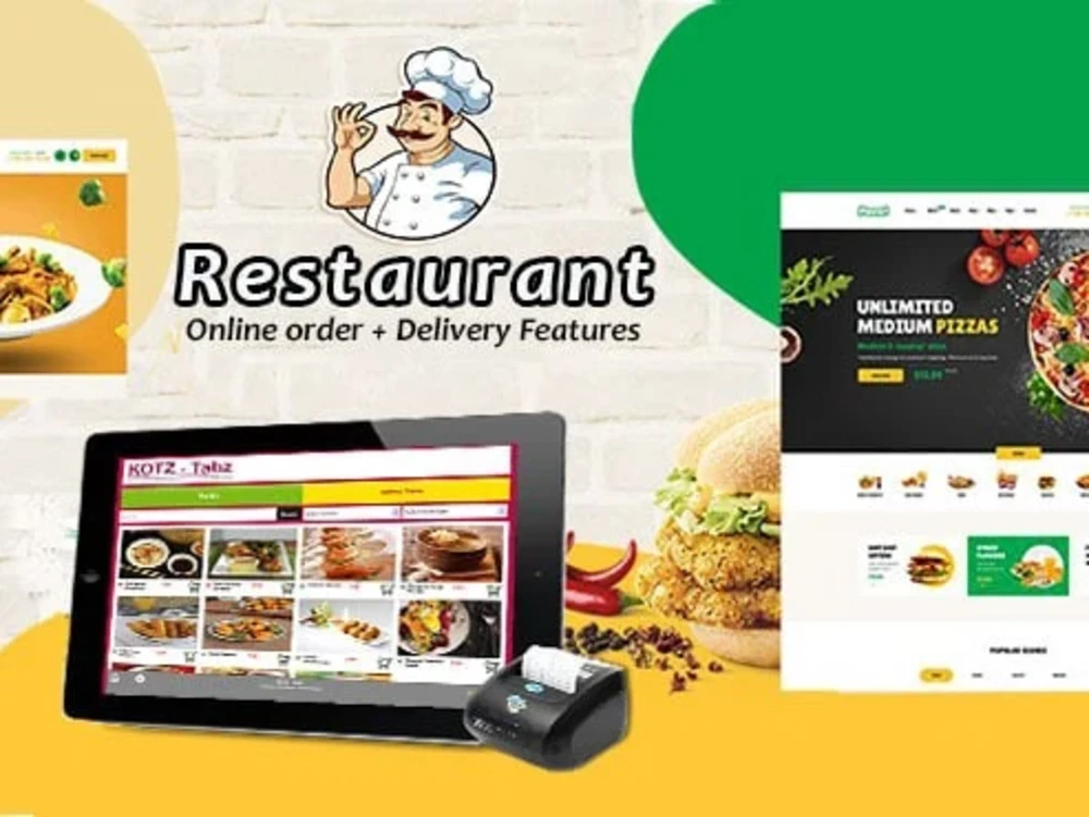 Online food ordering restaurant webshop with table booking system ...