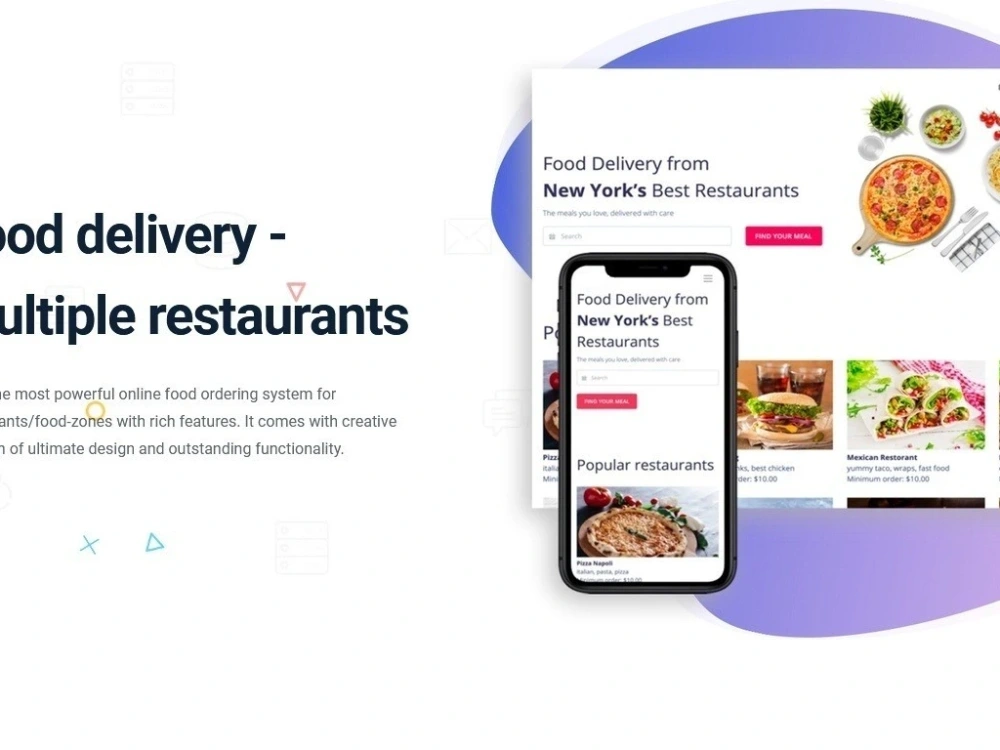 Multiple Restaurants Food Order & Delivery platform including iOS ...