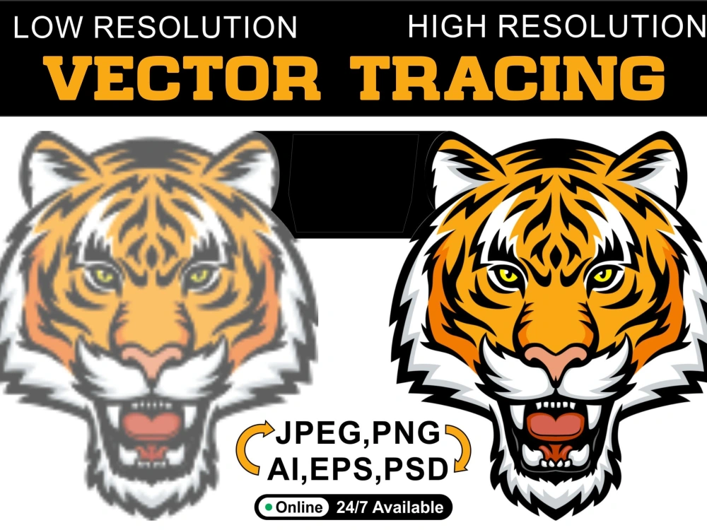 Raster logo, image in vector file high resolution ai,png,jpg | Upwork