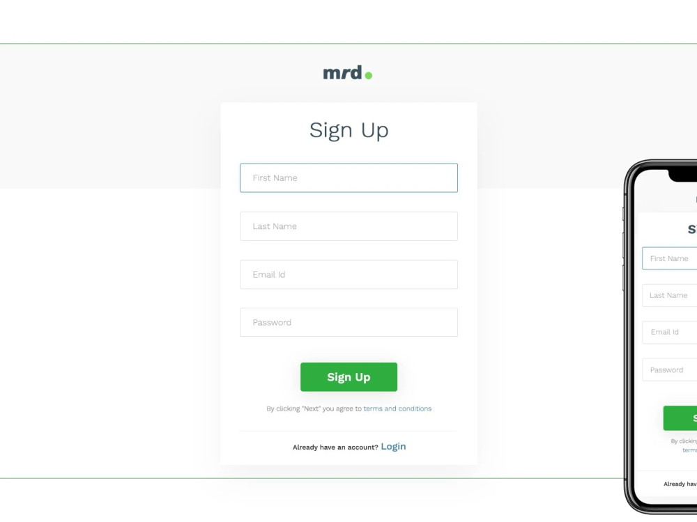 A great User friendly Login/signup UI design | Upwork