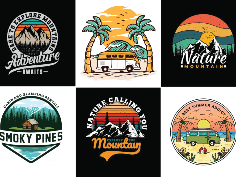 Stunning Sticker | Badge | patch | outdoor | logo design | Upwork