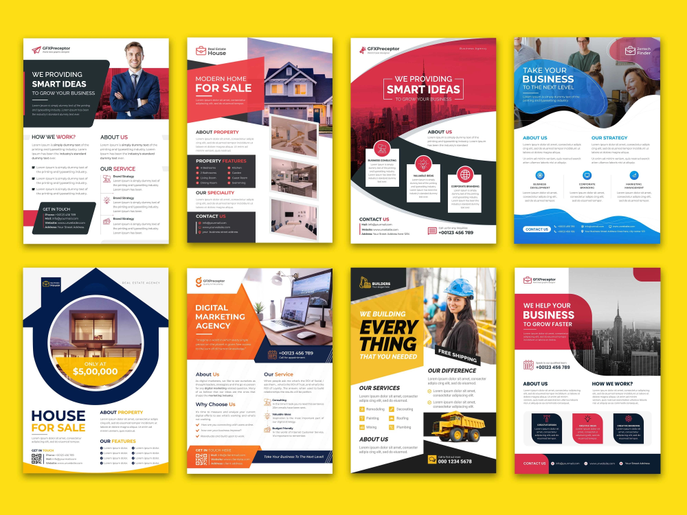 Professional flyer, leaflet, pamphlet, poster design for your business ...