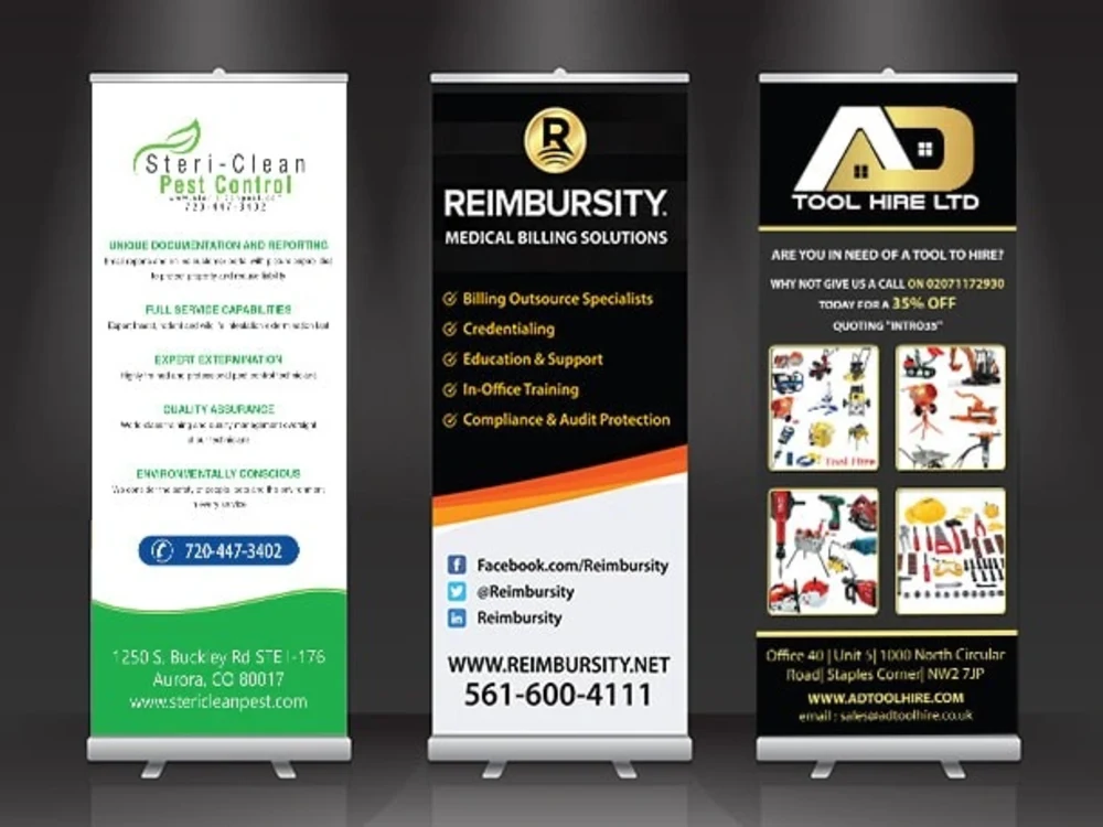 An eye-catching roll-up or exhibition banner | Upwork