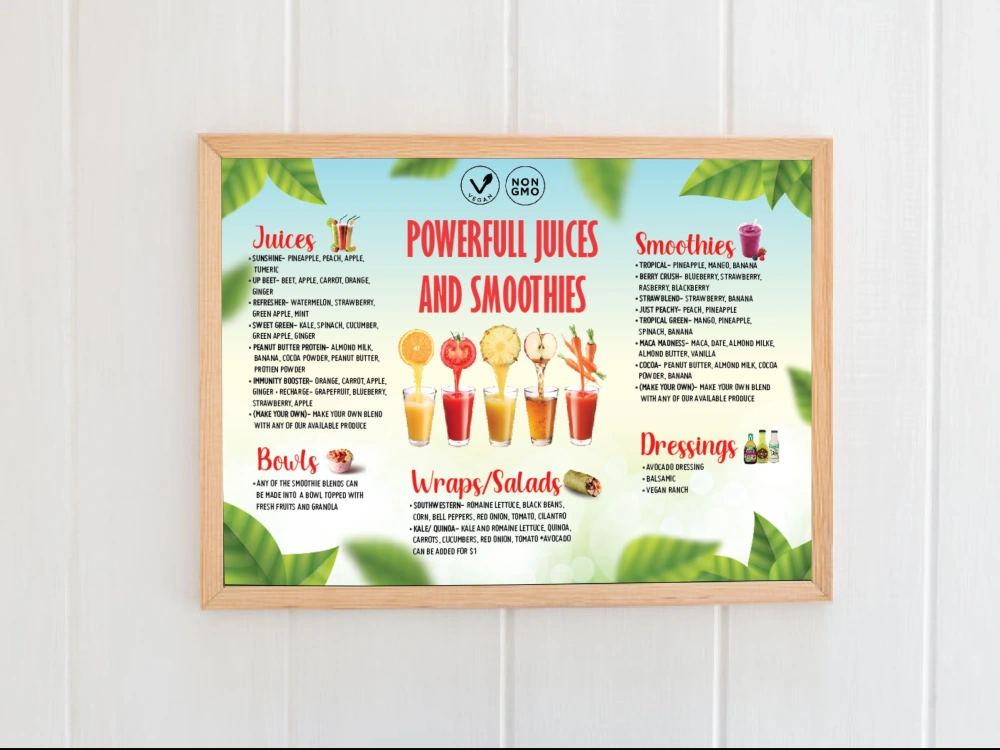An eye catchy menu boards for your restaurant | Upwork