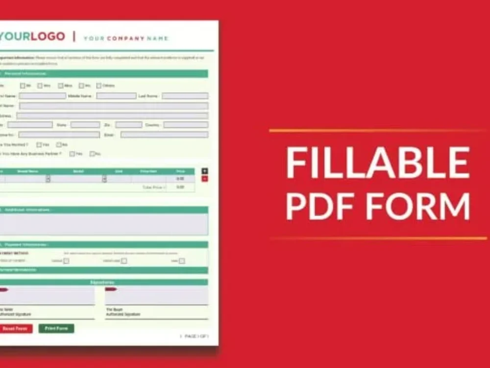 Fillable PDF Form, clickable PDF form & design PDF Form | Upwork