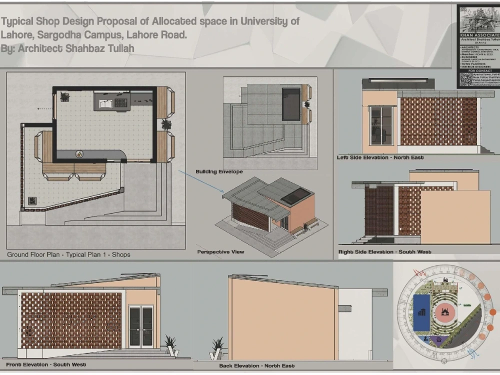 A fantastic 2D Design of small commercial/residential building in ...