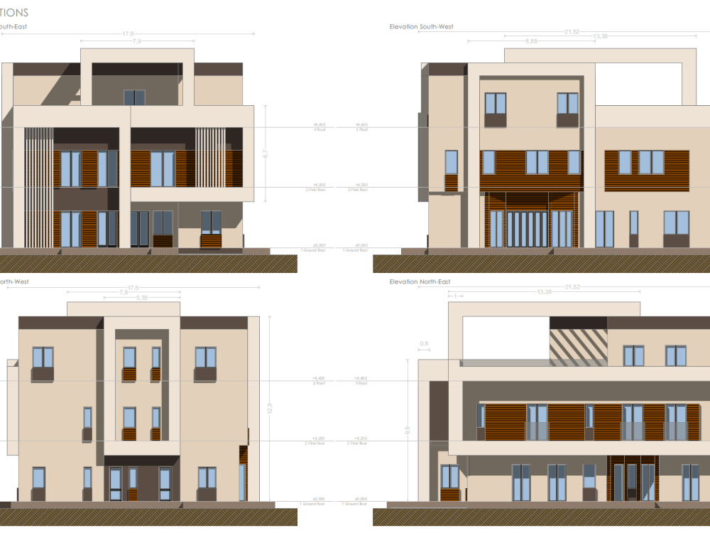 A Concept Design package for your house (plans, elevations, sections ...