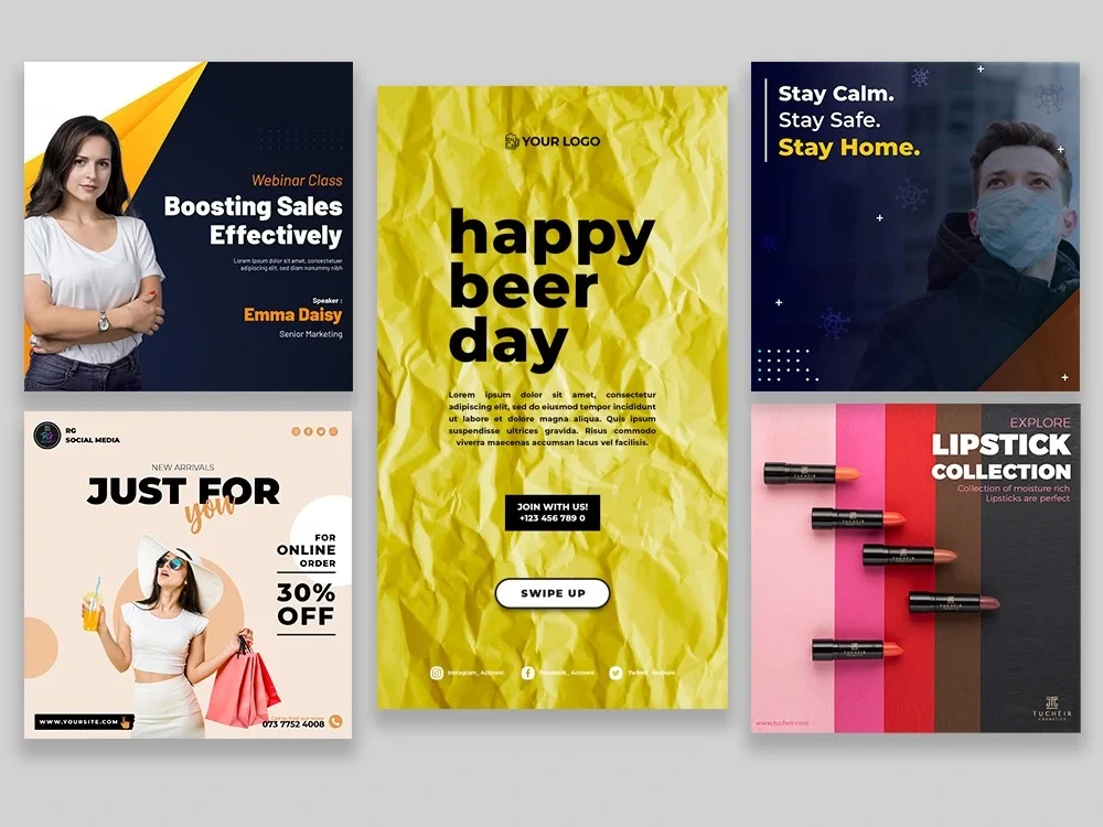 50 unique social media posts (Facebook, Instagram, etc.) | Upwork