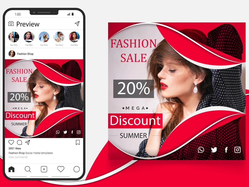 Attractive social media posts add header cover banner and slider design ...