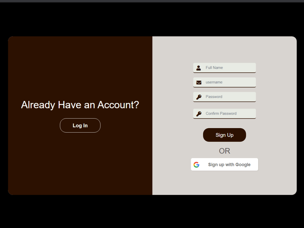 Stunning Login/Signup web page design. | Upwork