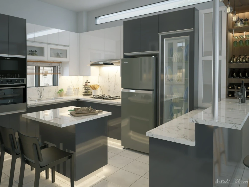 Kitchen layout, design and cutting list | Upwork