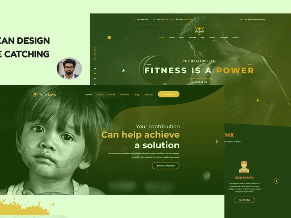 A fantastic web template design by PSD and XD | Upwork