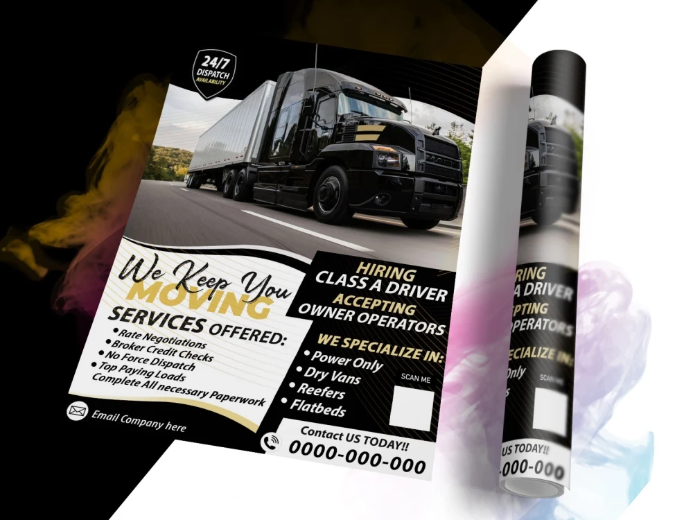 A unique trucking Flyer designed for your business | Upwork