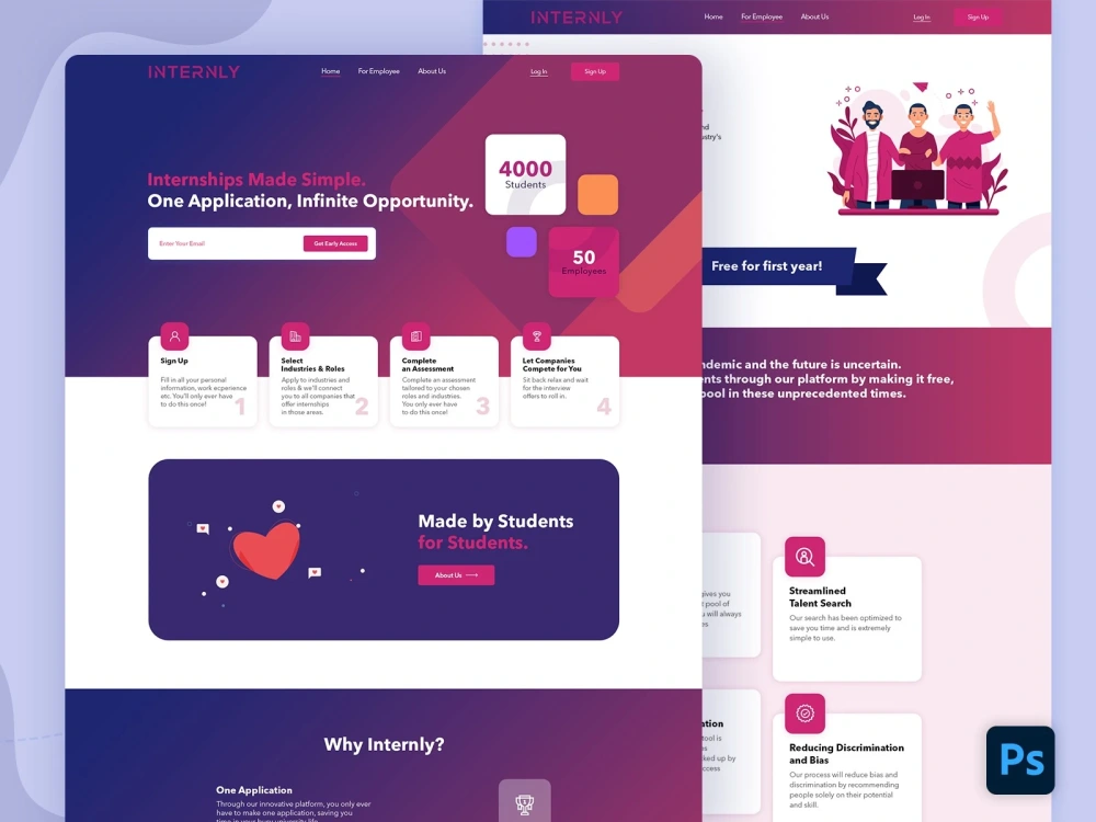 A Web or App UI design in Figma or PSD | Upwork
