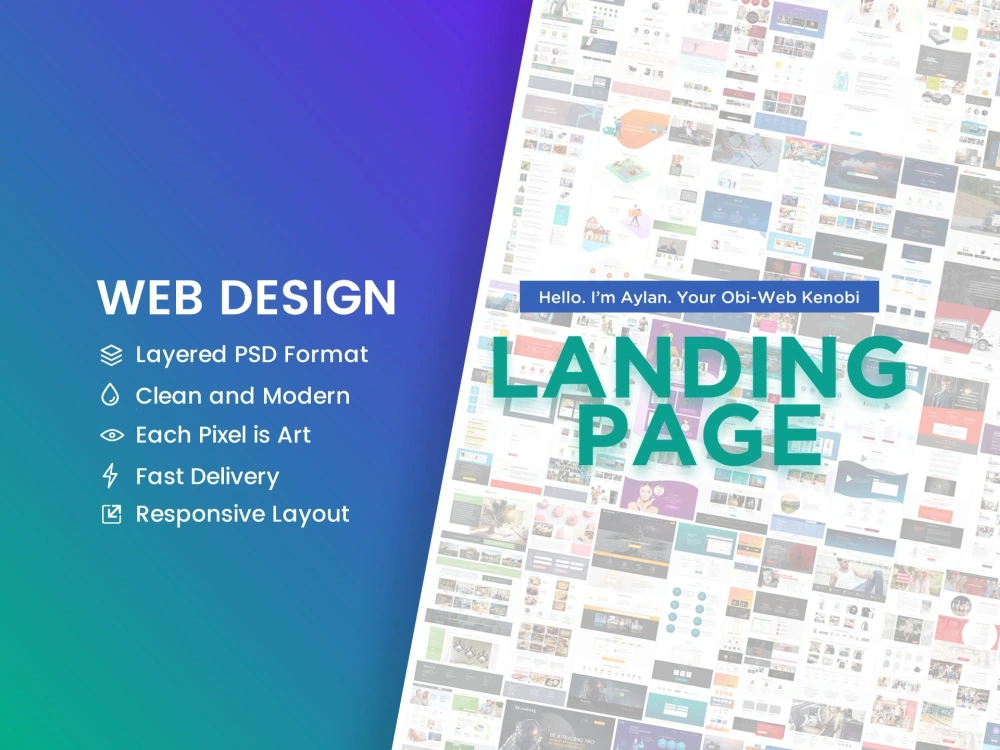 Premium one page or landing page website UI | Upwork