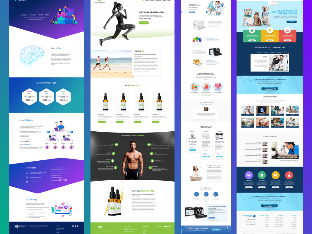 Premium one page or landing page website UI | Upwork