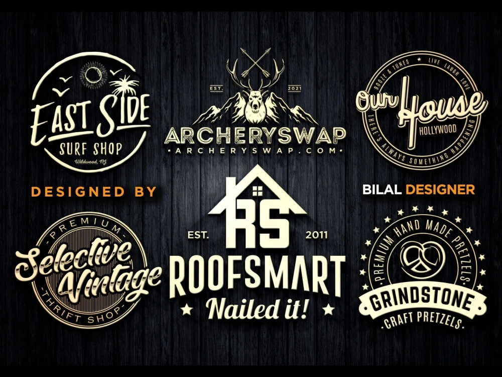 Retro Design Logo 13 Vintage Logo Bundles For Your Designs