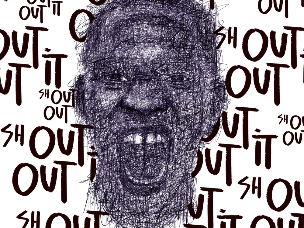 A portrait drawing in scribble art, personalized line drawing portrait ...