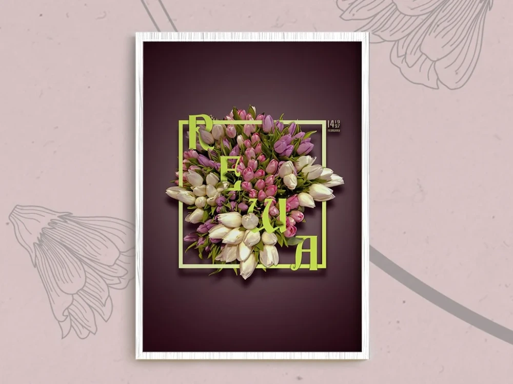 A custom Floral Typography Design with the name you request | Upwork