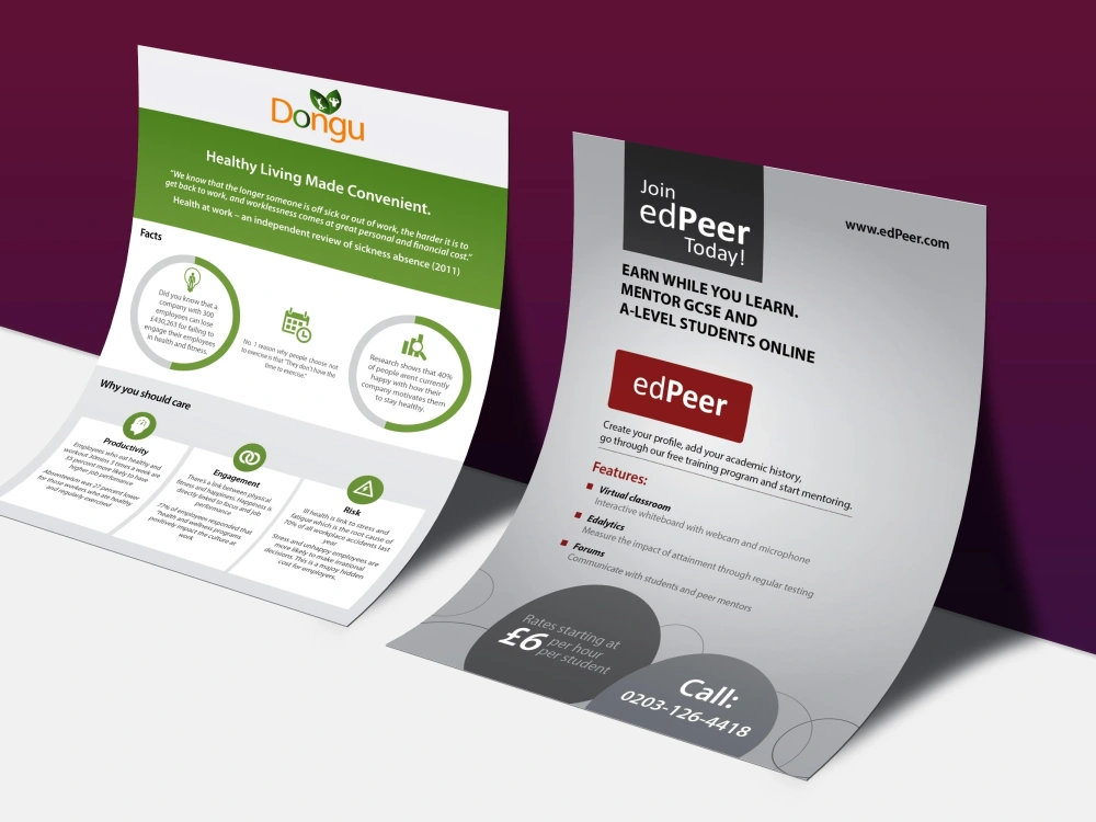 A fantastic FLYER/ONE PAGER for your business | Upwork